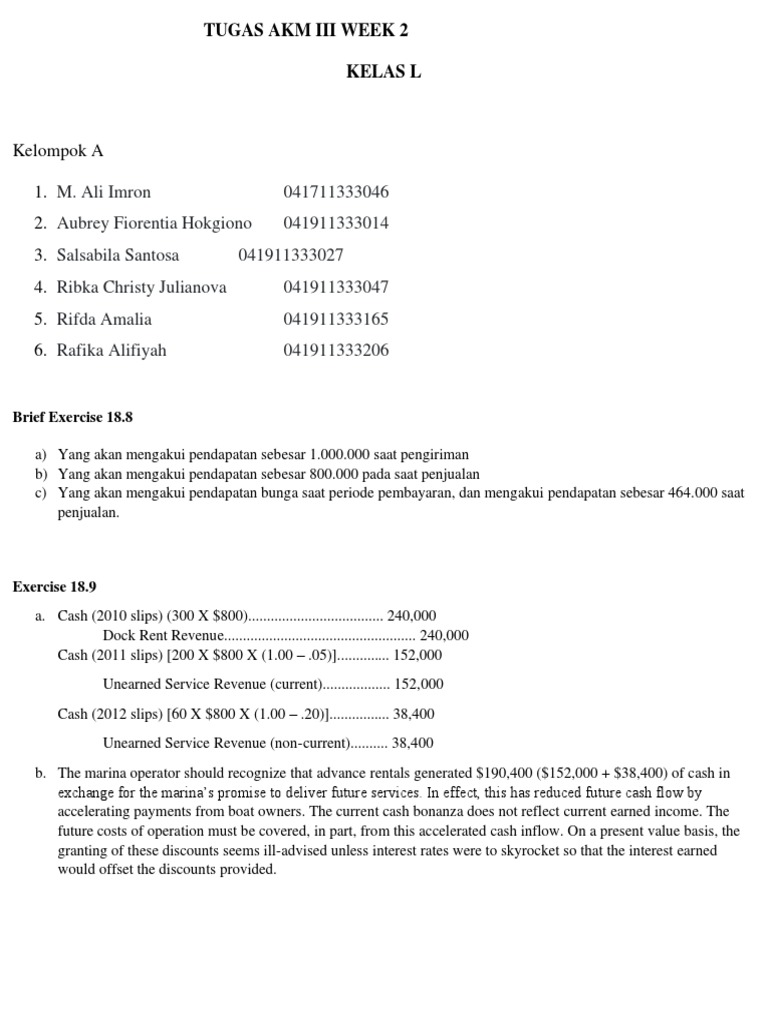 Tugas AKM III - Week 3 | PDF | Revenue | Gross Income