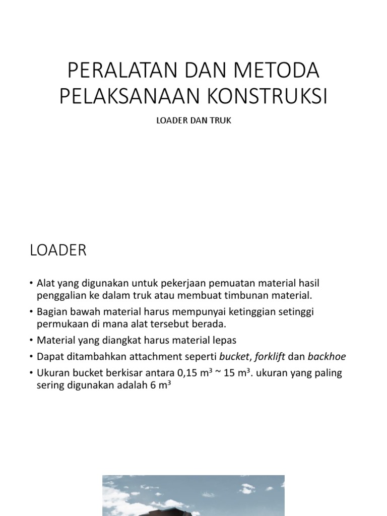 Loader Dan Truk | PDF