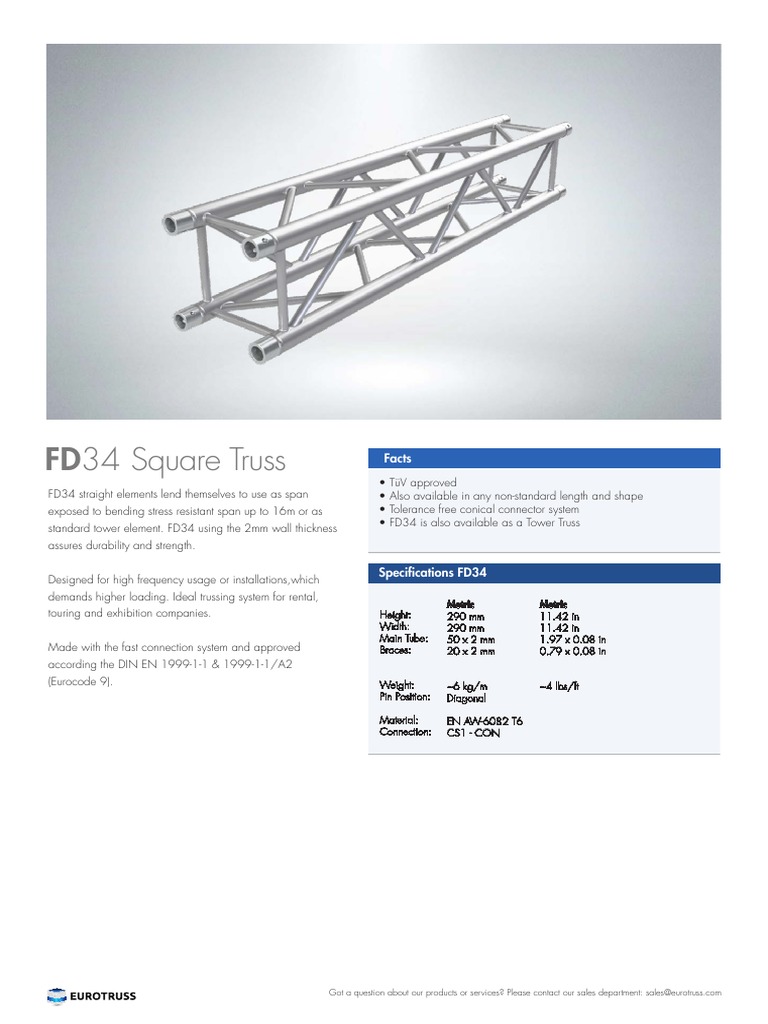 FD34 Square Truss: Facts | Download Free PDF | Economic Sectors ...