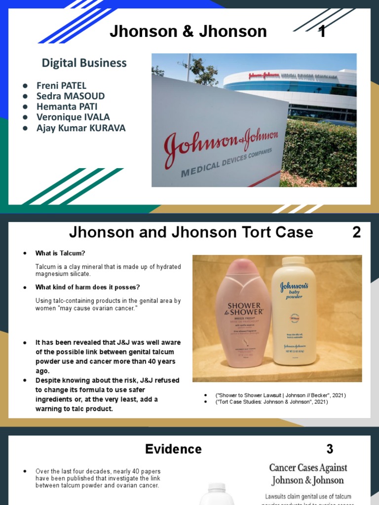 Jhonson & Jhonson Tort Case | PDF | Johnson & Johnson