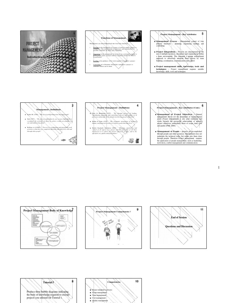 SLIIT Lecture 2 Introduction To Project Management | PDF | Project ...
