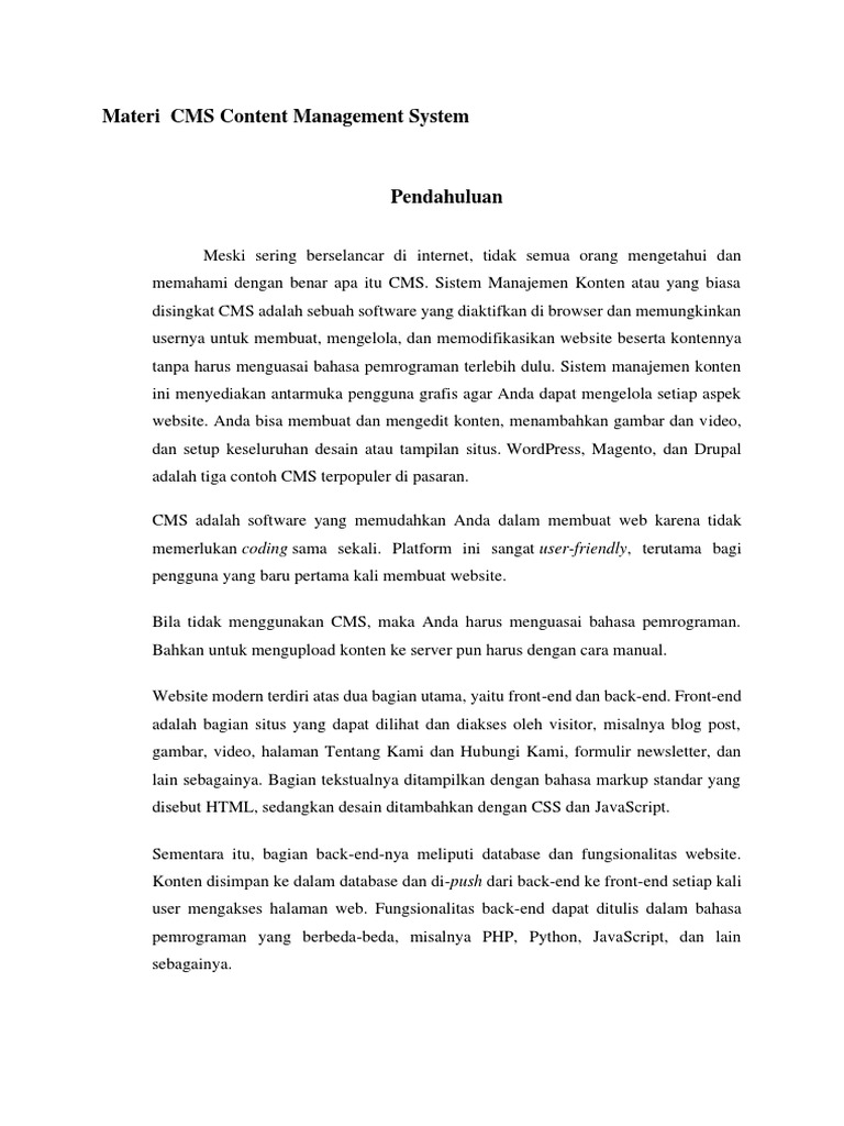 Content Management System | PDF