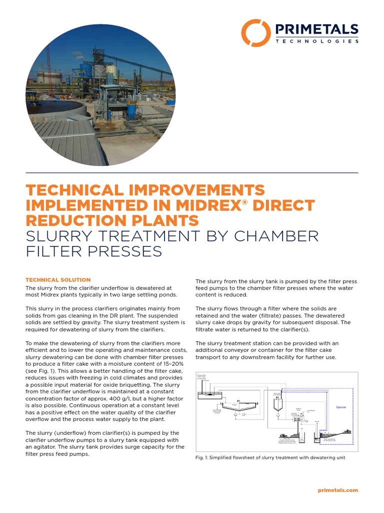 Midrex - Slurry Treatment | PDF | Filtration | Chemistry