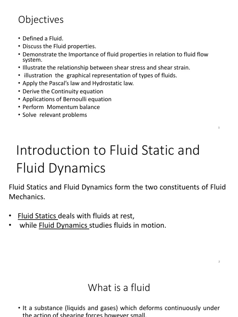 Unit 1 | PDF | Shear Stress | Fluid Dynamics