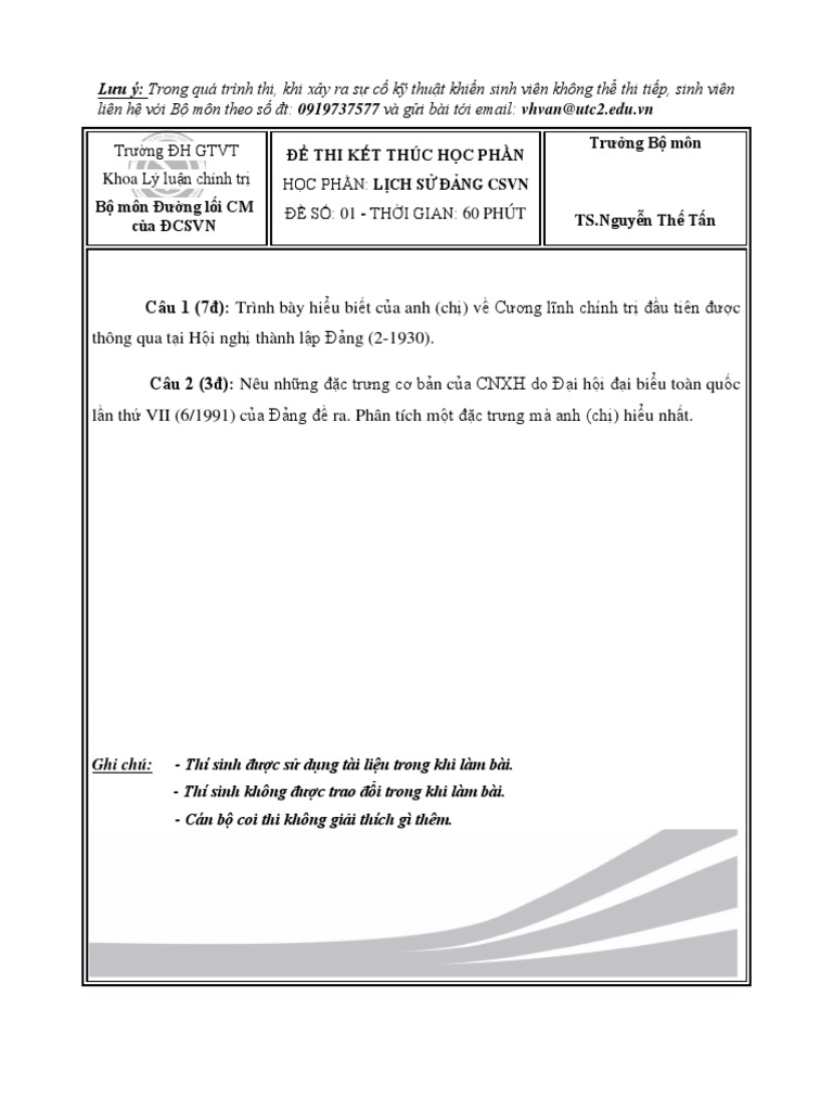 Đề thi LSD.cơ sở 2-đã chuyển đổi | PDF