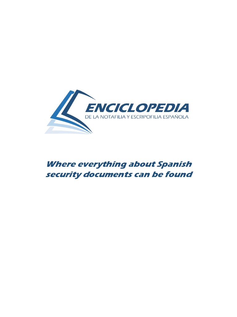 Encyclopedia of Spanish Notaphily and Scripophily (English Brochure ...