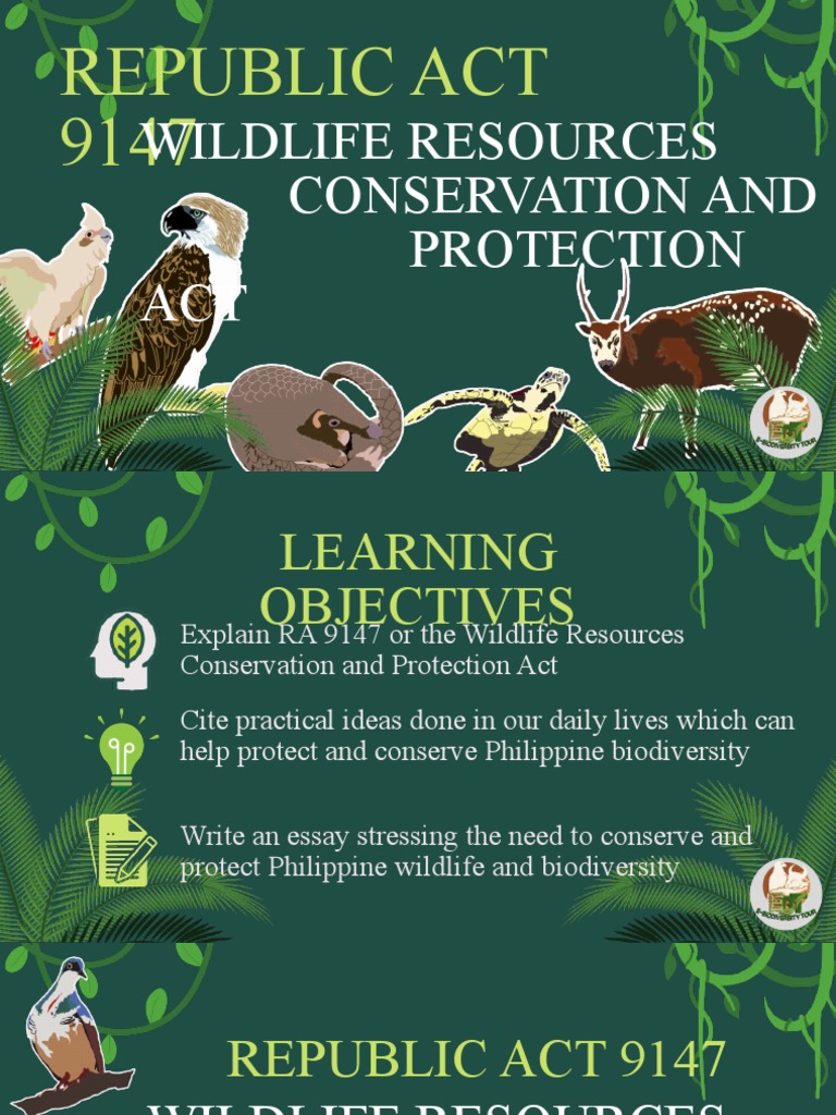 Wildlife Resources Conservation and Protection ACT | PDF | Conservation ...