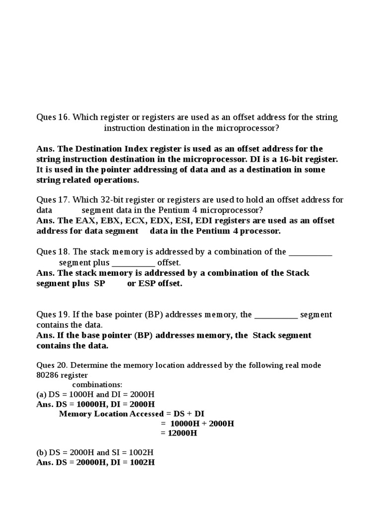 MicroProcessor Assignment2 | PDF | Computer Programming | Digital Electronics
