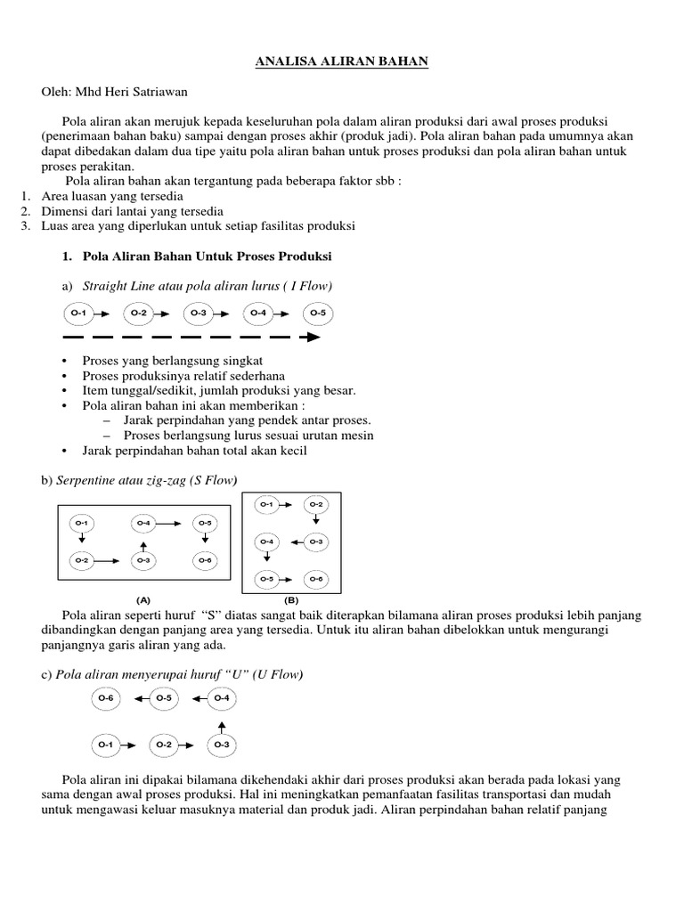 Analisa Aliran Bahan Atau Material | PDF