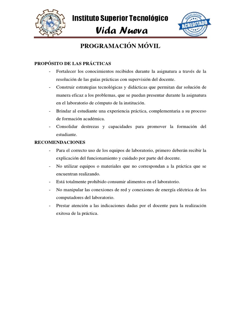 Programacion Movil (Guias) | PDF | Android (sistema operativo ...