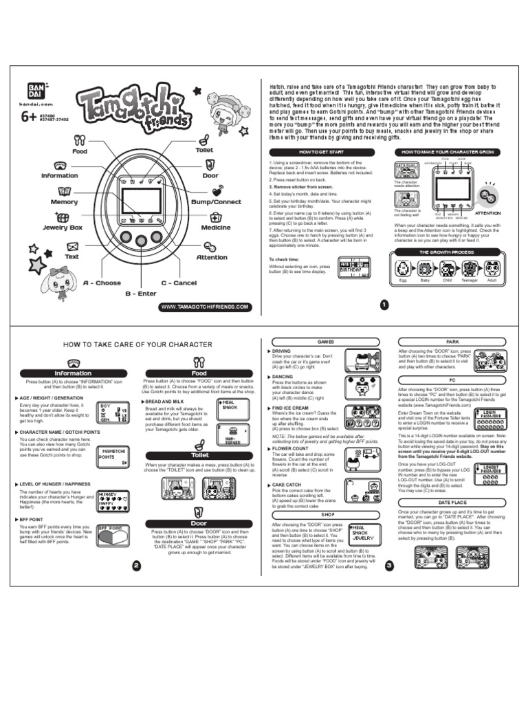 Tamagotchi Version 2 Instructions | PDF