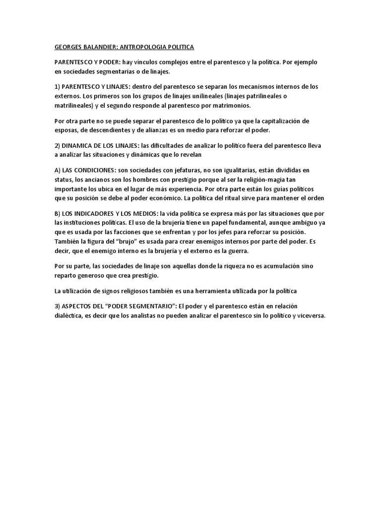 Georges Balandier | PDF