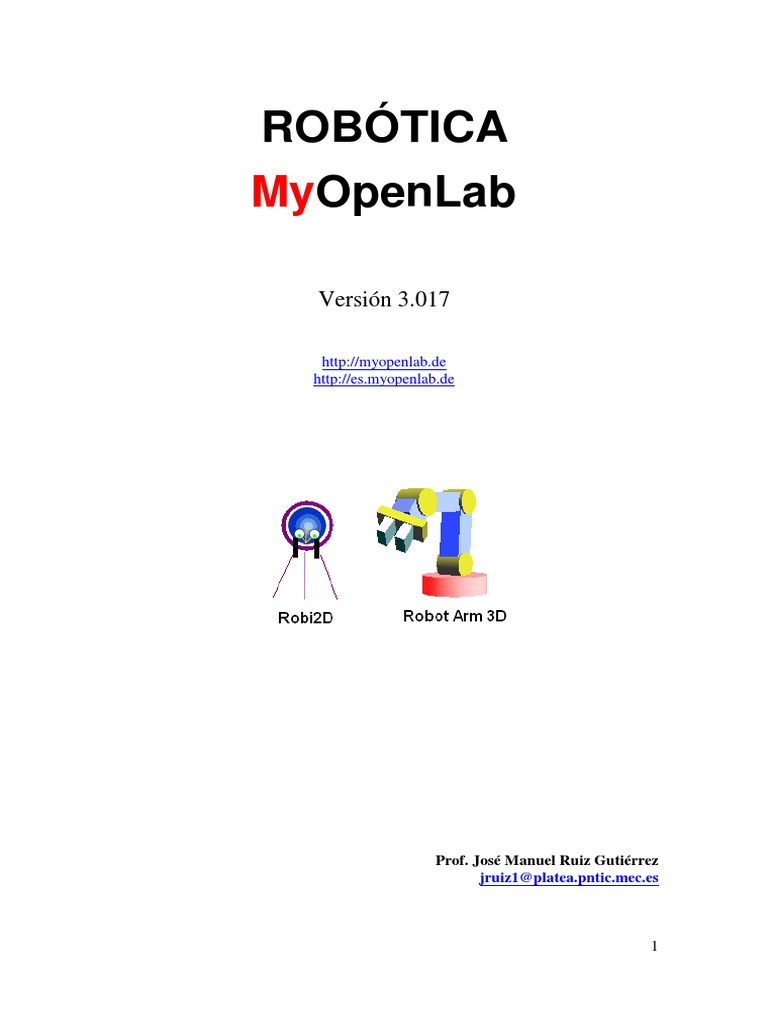 Robotica Myopenlab | PDF | Robot | Robótica