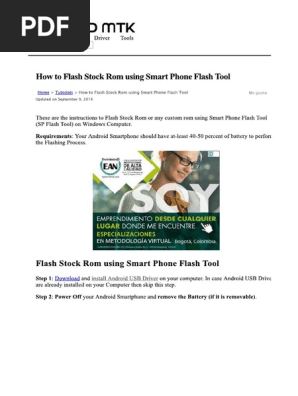 How To Flash Stock Rom Using Smart Phone Flash Tool What Is SP Flash