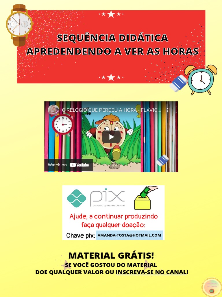Aprendendo a Ler Horas e Minutos | PDF