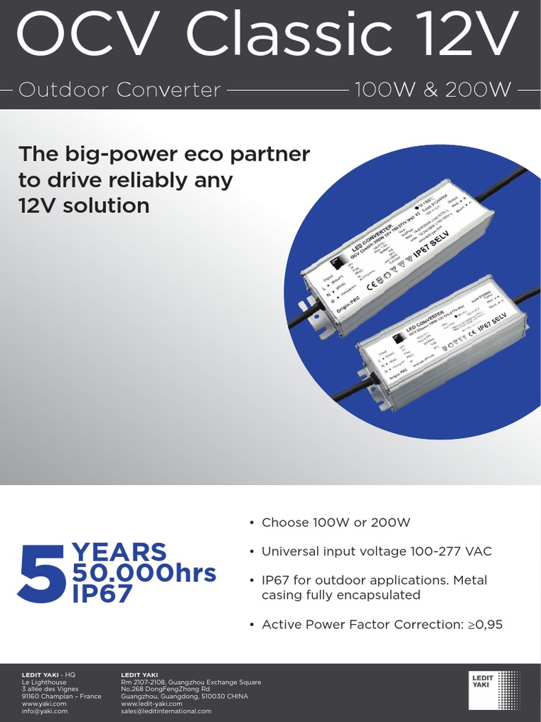 OCV Classic 12V Outdoor Converter - Comprehensive Technical ...