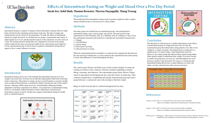 Group 5 - UCSD Sports Medicine Intermittent Fasting Poster | PDF ...