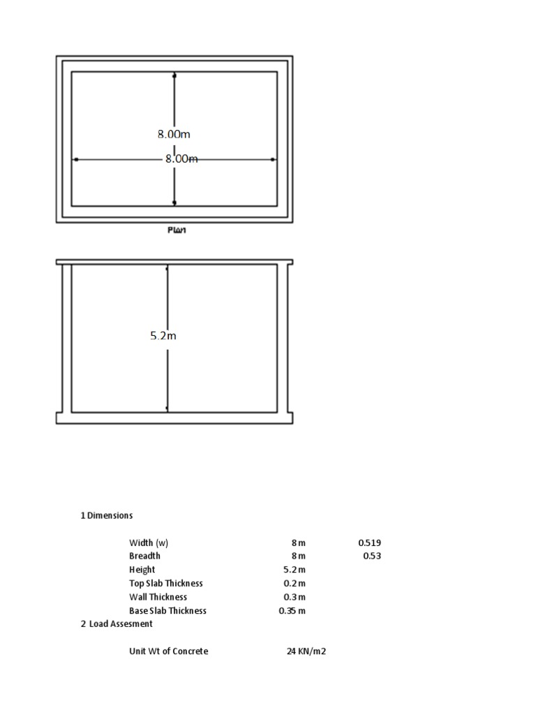 Rectangular Reservoir Design Overview | PDF | Civil Engineering ...