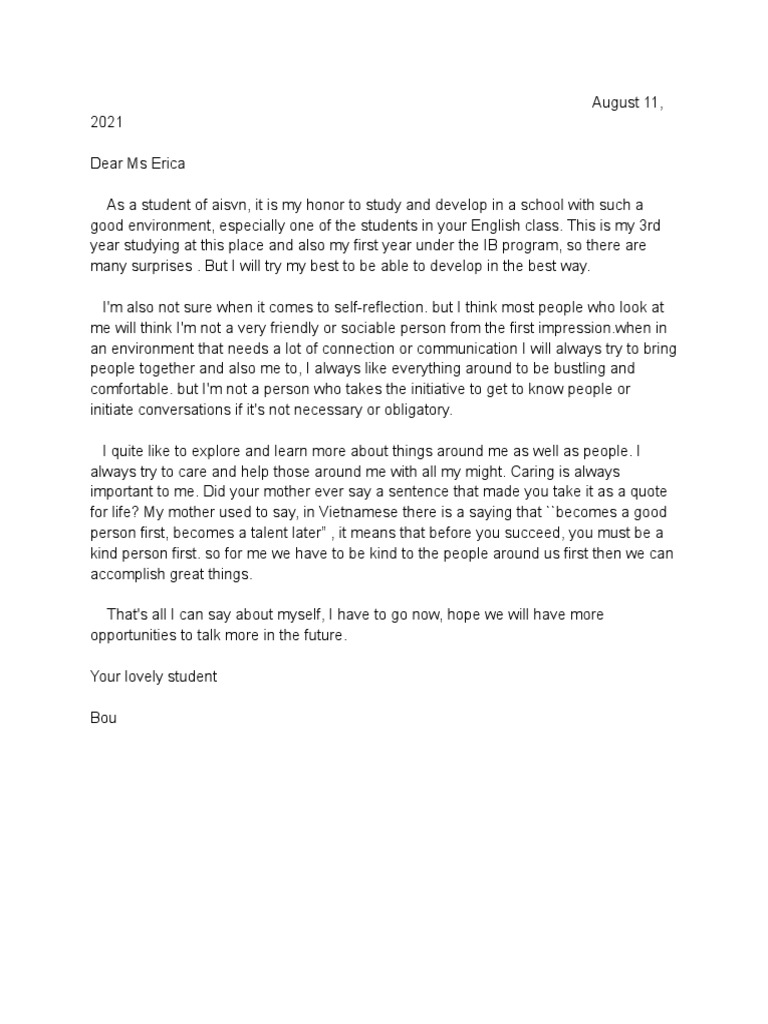 Personal Letter | PDF