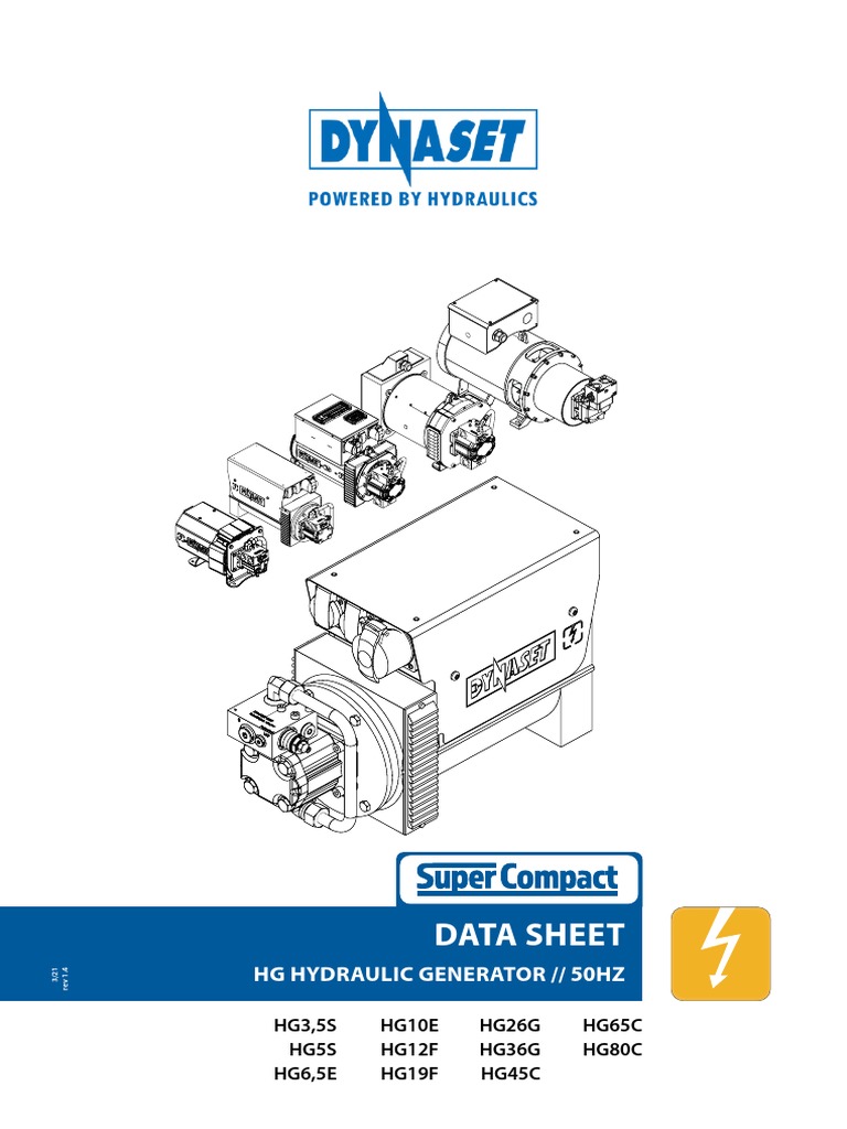 Dynaset Hydraulic Generator Data Sheet | PDF | Pump | Viscosity