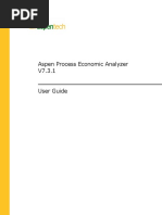 Aspen Process Economic Analysis - Manual | PDF