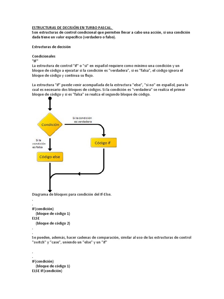 Estructuras de Decisión | Descargar gratis PDF | Flujo de control ...