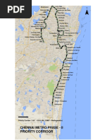 Chennai Metro Phase I & II Map 2024 | PDF