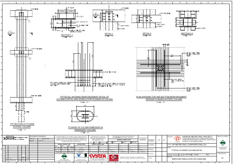 Typical Plunged Column Detail: General Consultant | PDF | Engineering ...