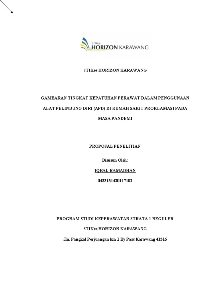 Makalah Proposal Penelitian Iqbal Ramadhan | PDF