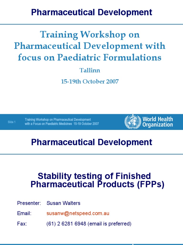 .WHO - Stability - Testing. 2007 | PDF | Shelf Life | Statistics