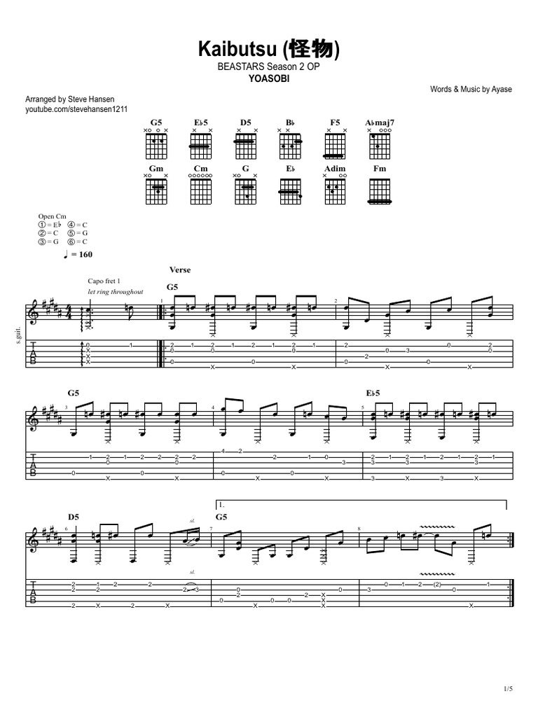 Kaibutsu - Beastars S2 OP | PDF