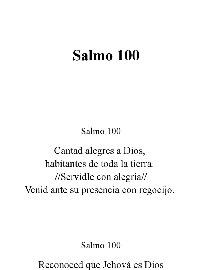 Salmo 100 | PDF