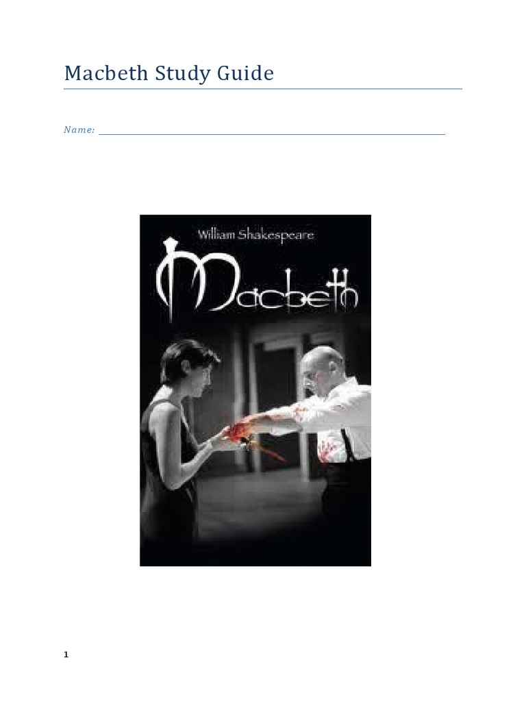 Macbeth Study Guide: Name | PDF | Macbeth | Shakespearean Tragedies