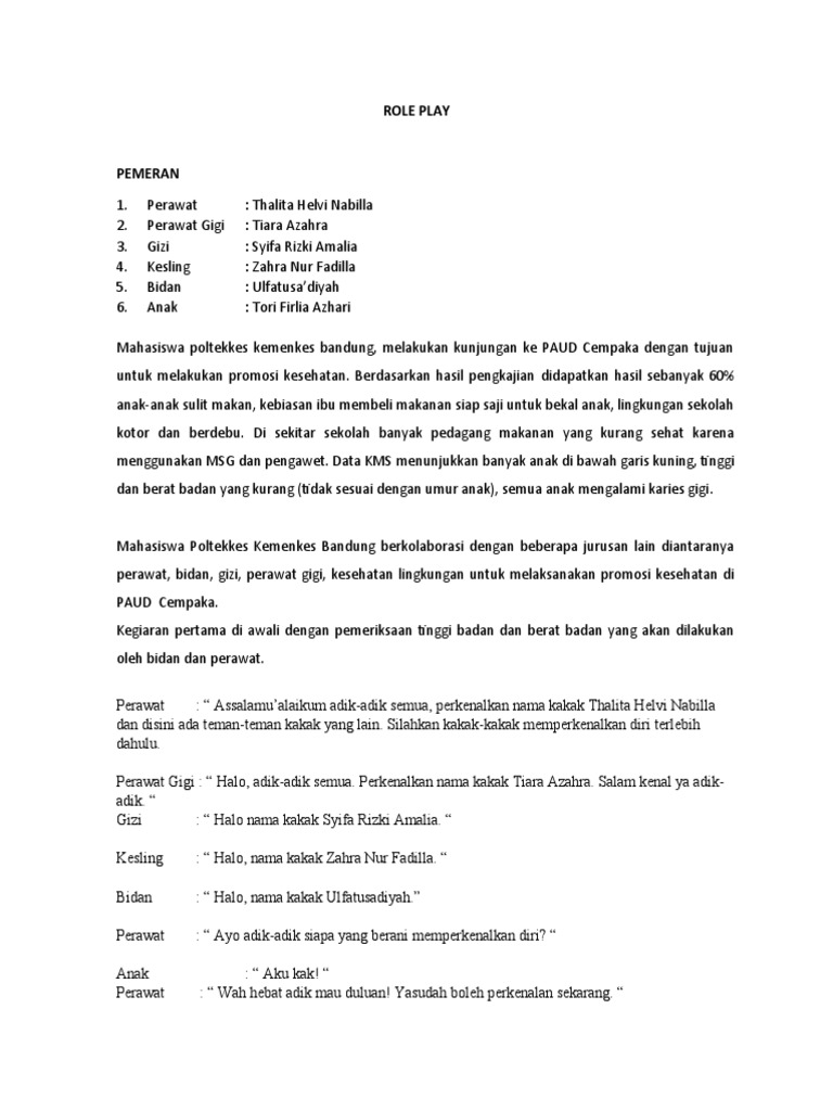Naskah Role Play | PDF