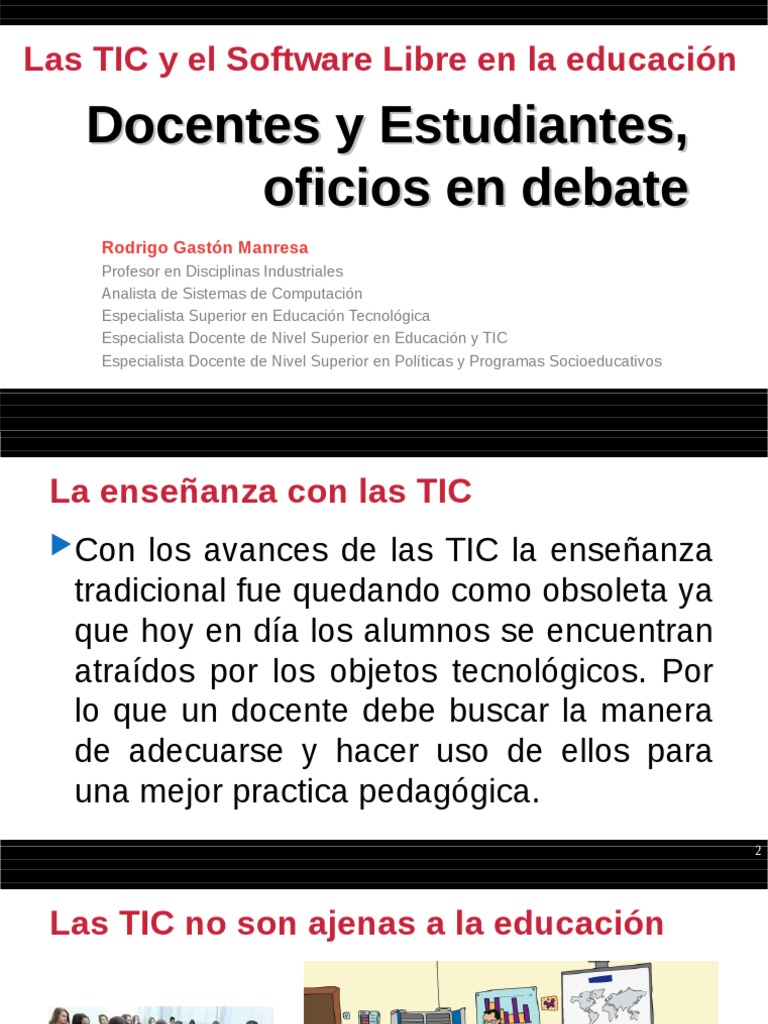 Las TIC y El Software Libre en La Educacion | PDF | Tecnología de ...
