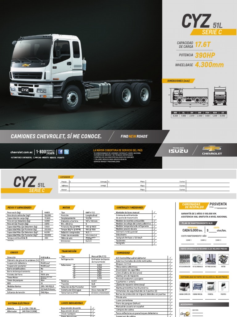 Chevrolet Cyz-51l-Ficha-Tecnica | PDF | Transporte | Vehículo de motor