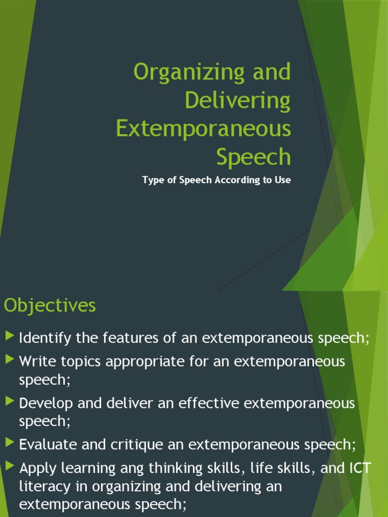 Extemporaneous Speech Guide | PDF | Question