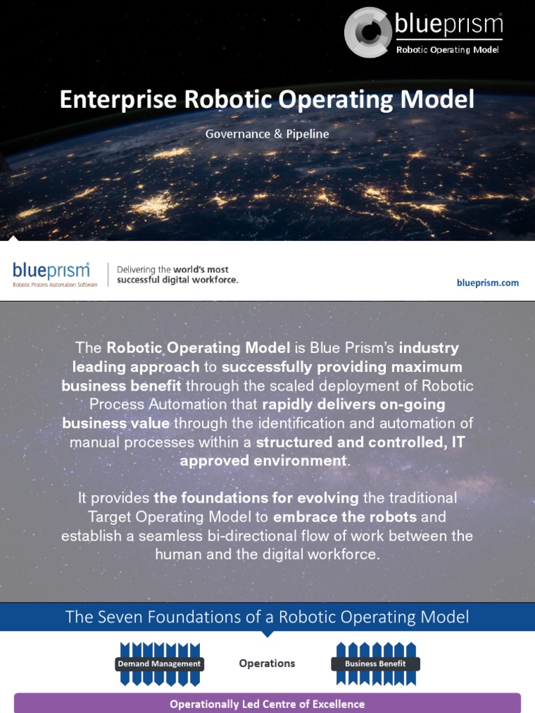 Governance and Pipeline - Enterprise Robotic Operating Model | Download ...