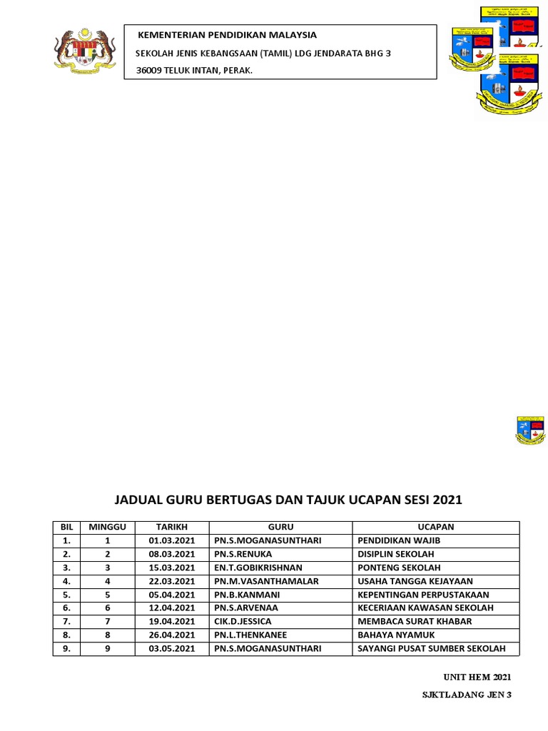 Guru Bertugas 2021 | PDF