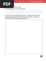 Parts of Computer Identification Worksheet | PDF