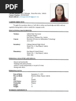 Biodata | PDF | Tagalog Language | Philippines