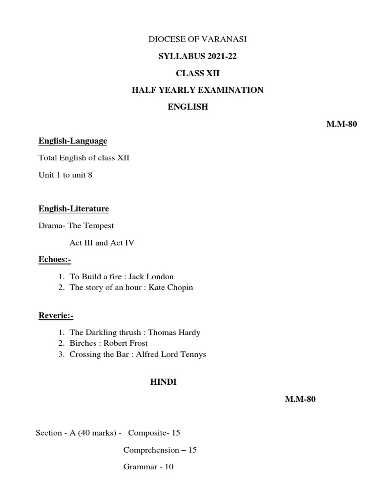 Class Xii Half Yearly Syllabus 2021 All Subjects Pdf Evolution Economics 