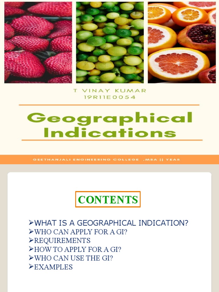 Geographical Indication PPT Edited | PDF