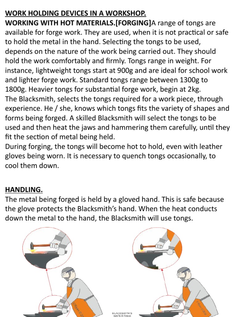 Workshop Work Holding Devices Explained | PDF | Forge | Screw