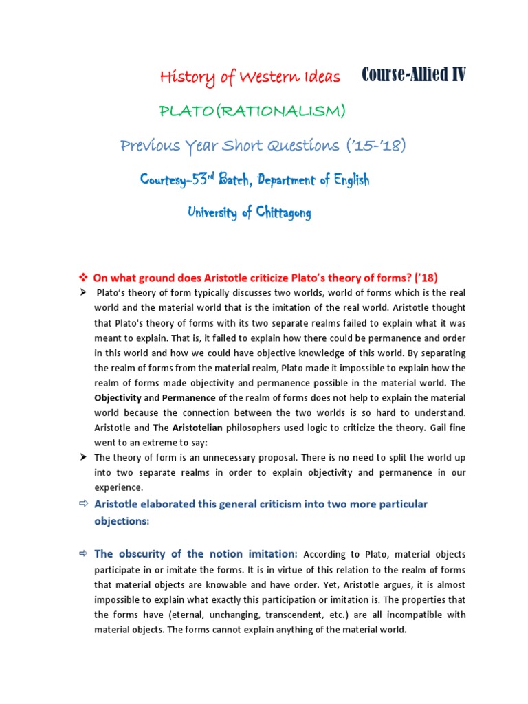 Plato's Philosophy and Governance Insights | PDF | Plato | Reason