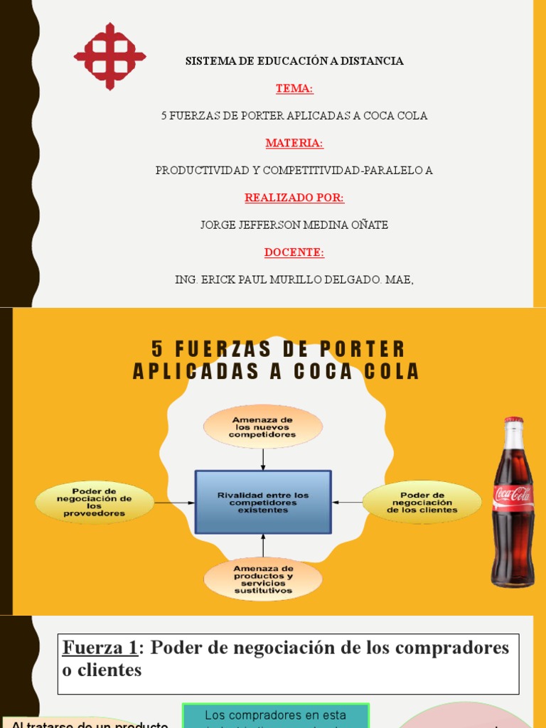 Coca-Cola 5 Fuerzas de Porter | PDF | Coca Cola | Marca