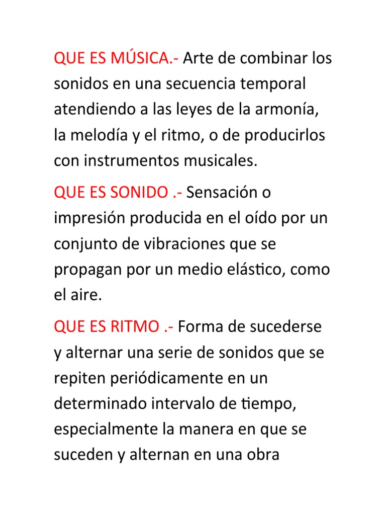 Tarea de Musica | PDF | Sonido | Melodía