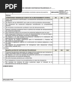 Check List Almacenamiento de Sustancias Quimicas Peligrosas | PDF | Toxicidad | La seguridad