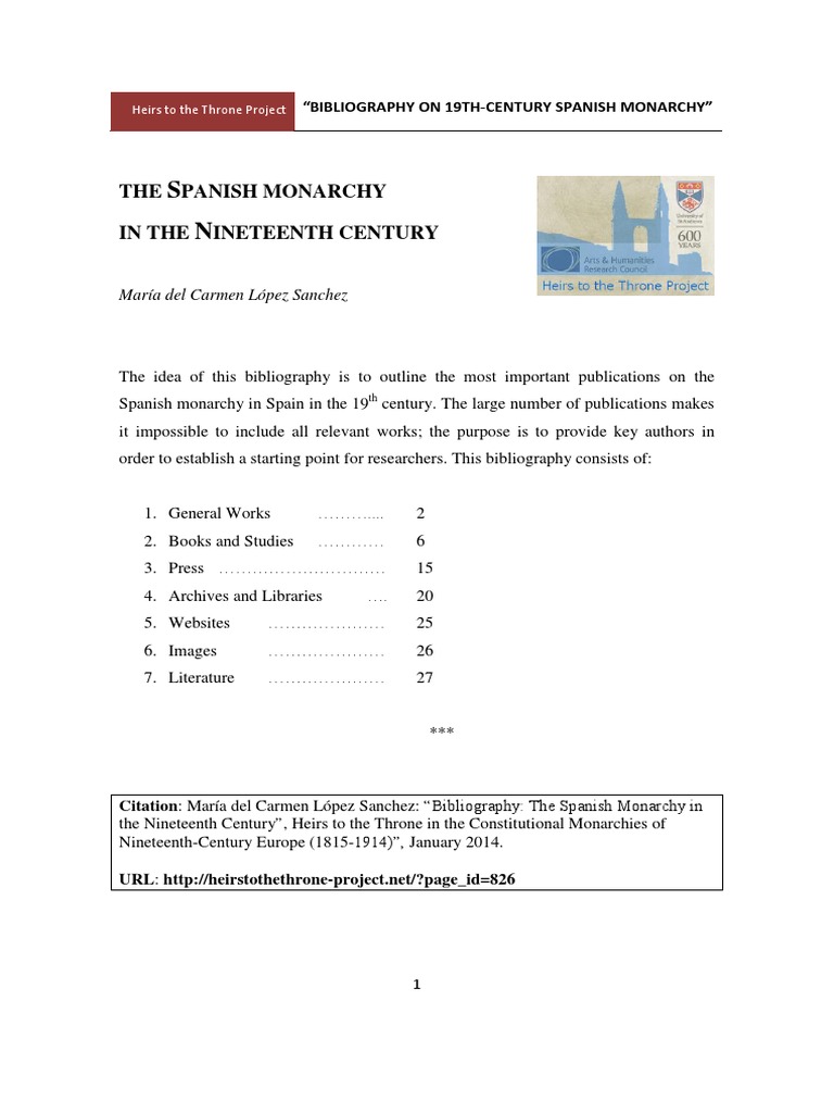 Bibliography Spanish-Monarchy | PDF | Spanish Literature | Spain