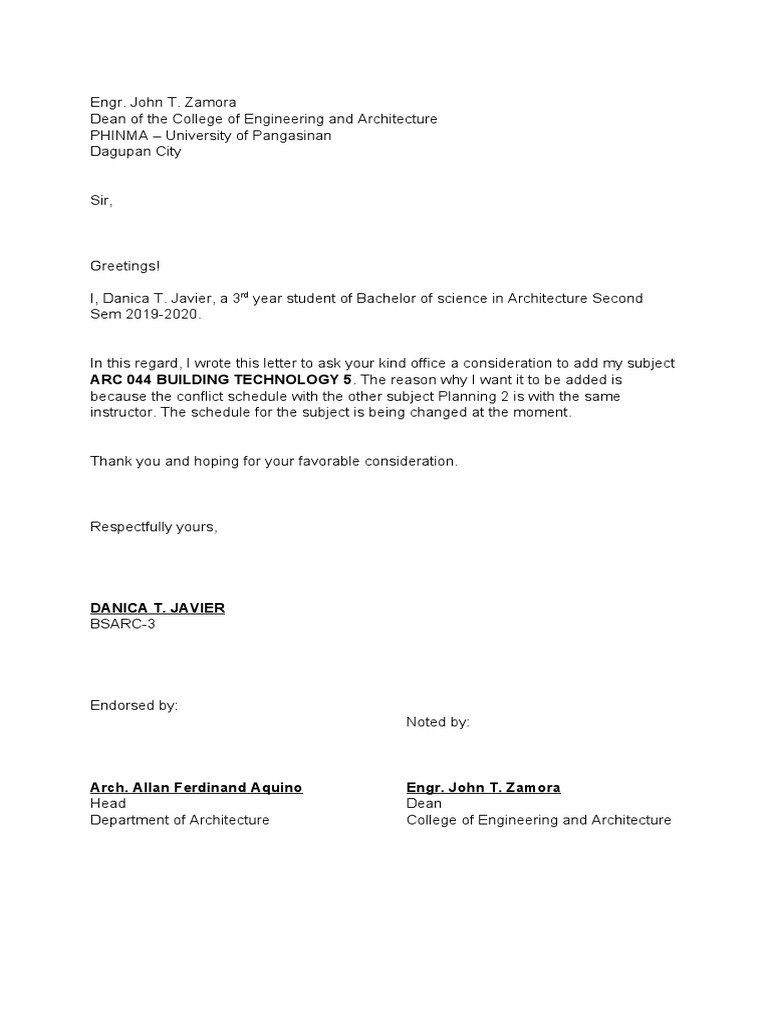 Letter For Untag | PDF